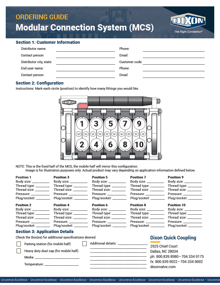 Dixon Valve US | Modular Connection System (MCS)